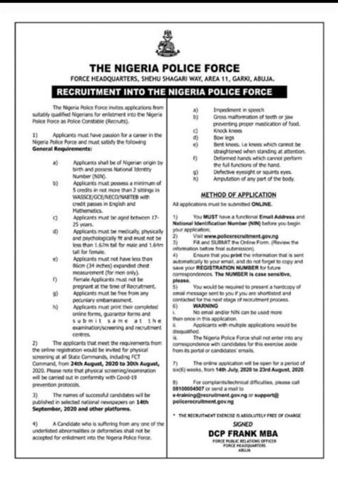 Nigeria Police Commences Recruitment Exercise Elanhub Media