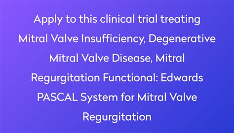 Edwards Pascal System For Mitral Valve Regurgitation Clinical Trial