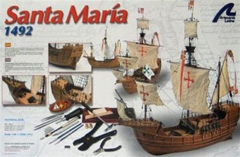 Santa Maria Ship Model Santa Maria With Tools 165 Scale Wooden Ship