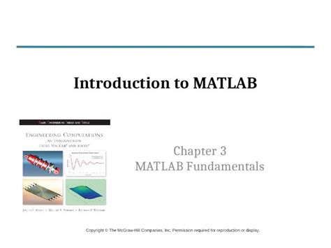 ppt chapter 3 matlab fundamentals introduction to matlab copyright