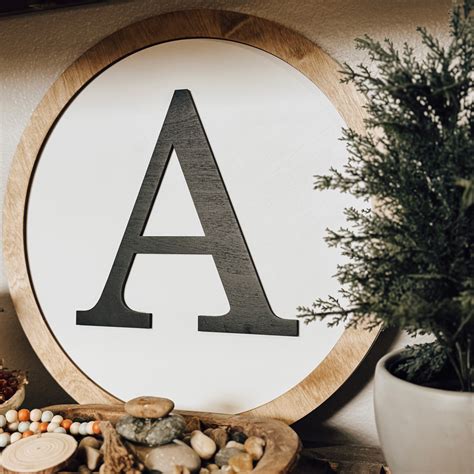 How To Make A Custom Diy Round Initial Sign