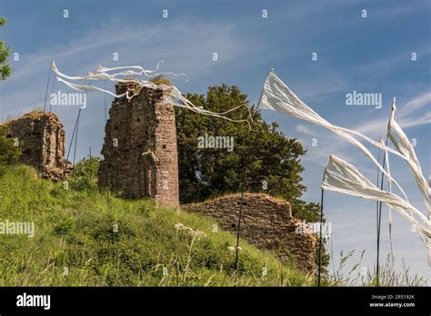The High Keep Part Of The Medieval Ruins Of Snodhill Castle