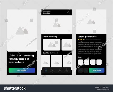 Clean Ui Ux Design Template Vector Stock Vector Royalty Free Shutterstock