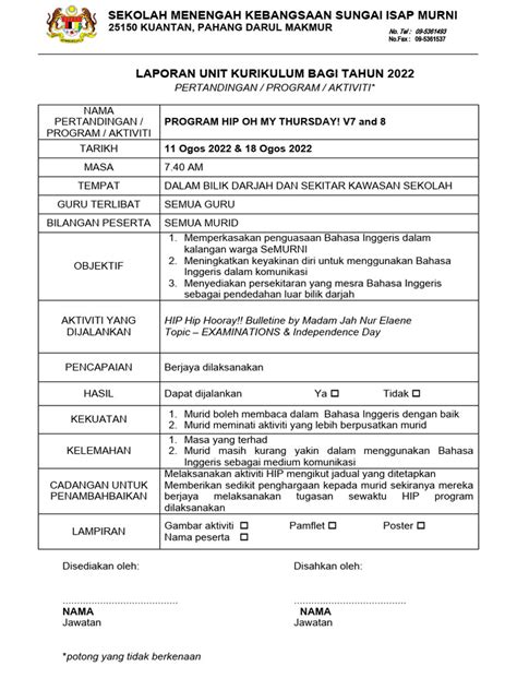 Laporan Program Hip 8 Pdf