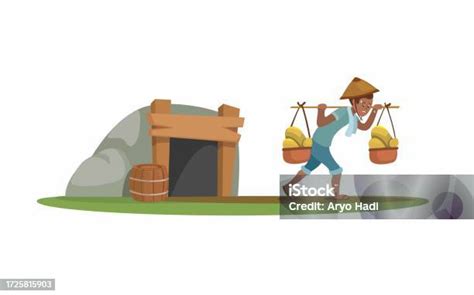 전통적인 광부 작업 광산 산업의 노예 만화 일러스트레이션 벡터 미성년 노동에 대한 스톡 벡터 아트 및 기타 이미지 미성년