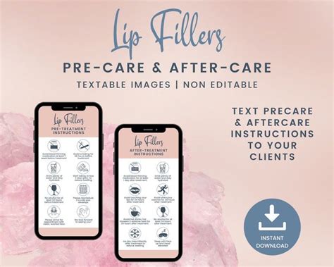 Digital Lip Fillers Precare And Aftercare Textable Lip Filler Images