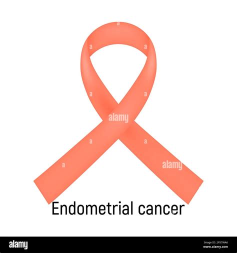 Cancer Ribbon Endometrial Cancer Vector Illustration Stock Vector