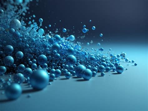 Premium Photo Blue Particle Symphony Many Blue Particles On A Blue