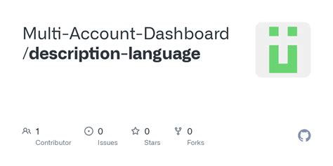 Github Multi Account Dashboard Description Language