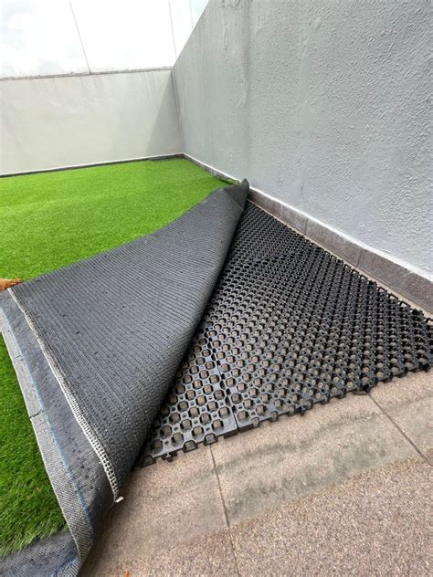Artificial Grass And Drainage Cells Fake Grass Furniture And Home