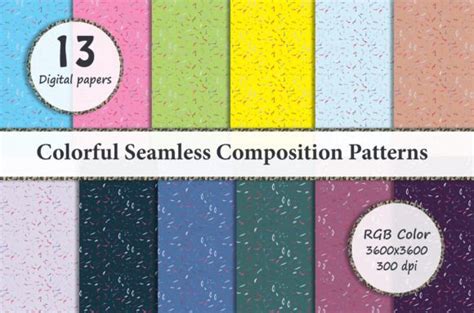 Colorful Seamless Composition Patterns Graphic By Digital Design House Creative Fabrica
