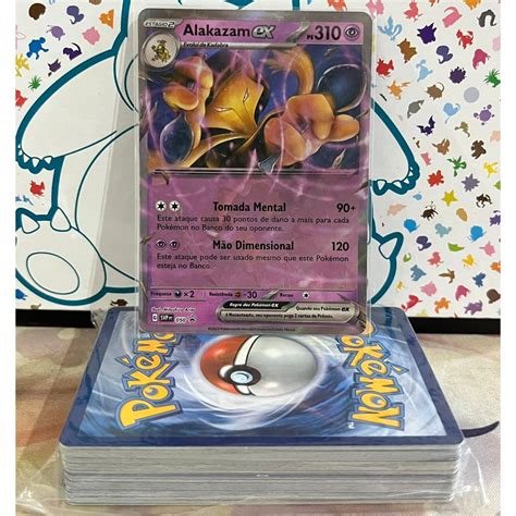 Deck Pokémon Psíquico C Alakazam Ex Shopee Brasil