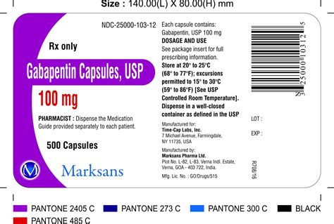 Gabapentin Capsules FDA Prescribing Information Side Effects And Uses