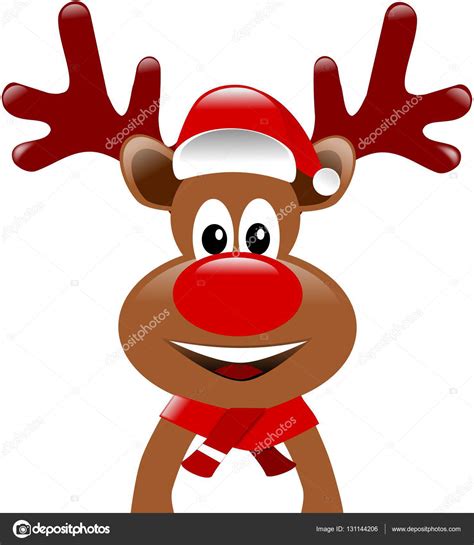 Weihnachtlicher Rentier Cartoon Stockfotografie Lizenzfreie Fotos