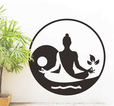 Meditating Buddha Home Wall Sticker Tenstickers