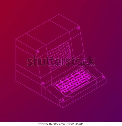 Classic Retro Perconal Computer Programming Code Stock Vector Royalty