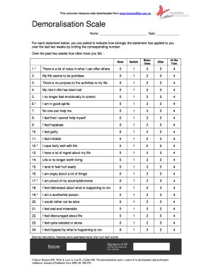 Demoralization Scale Complete With Ease Airslate Signnow
