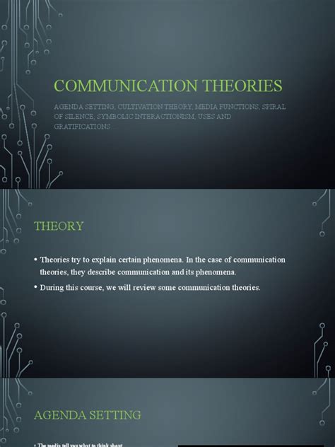 Communication Theories Pdf Communication Cognitive Science