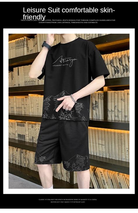 Shop 2 In 1 Mens Short Sleeve Shorts Casual Set Black Jumia Uganda