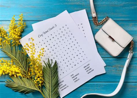 Relax And Unwind 3 Simple Word Search Puzzles Printable For Adults