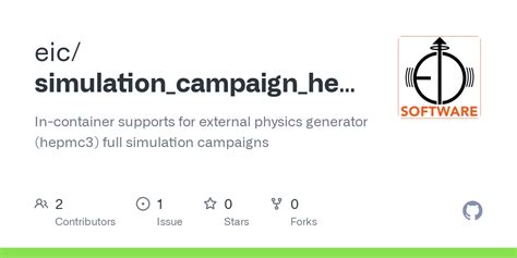 GitHub Eic Simulation Campaign Hepmc3 In Container Supports For
