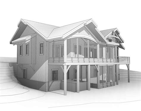 Timber Frame Timber Frame Computer Renderings New Energy Works