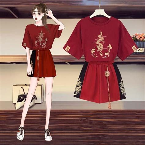 民族風唐裝漢服套裝女2022夏新款大碼寬松顯瘦中國風闊腿褲兩件套 大碼套裝 漢服 中國風 改良古著 國潮唐裝 蝦皮購物