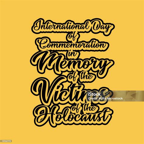 홀로코스트 희생자를 추모하는 국제 기념일 International Holocaust Remembrance Day에 대한 스톡