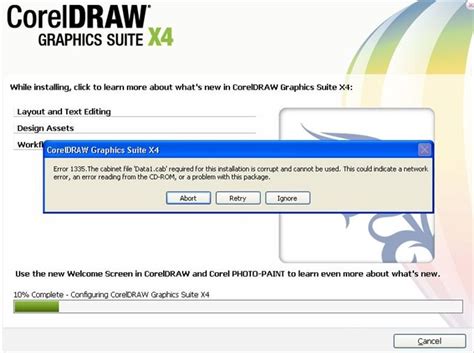 cannot install coreldraw graphics suite x4 coreldraw graphics suite