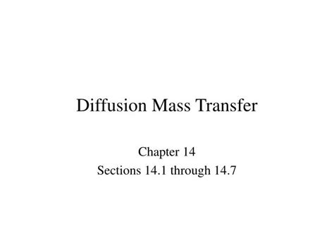 Ppt Diffusion Mass Transfer Powerpoint Presentation Free Download