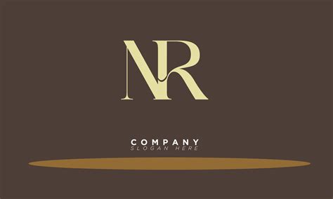 Nr Alfabeto Letras Iniciales Monograma Logo Rn N Y R 26993852 Vector
