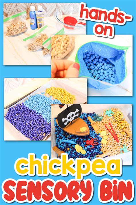 Exciting Pirate Sensory Bin Using Chickpeas