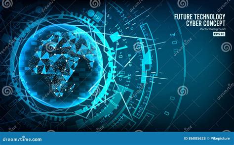 Futuristic Technology Connection Structure Vector Abstract Background Cyberspace Electronic