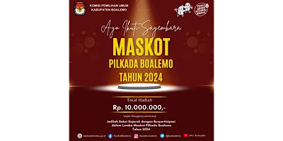 Berhadiah Jutaan KPU Boalemo Buka Pendaftaran Sayembara Design Maskot