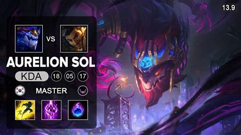 Aurelion Sol Vs Akshan Mid KR Master Patch 13 9 Season 13 YouTube