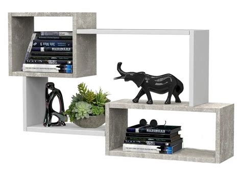 ᐉ Полиця на стіну книжкова Klick System ПК 30 Білий Бетон • Краща ціна в Києві Україні • Купити