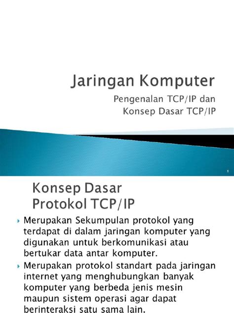 pengenalan tcp ip dan konsep dasar tcp ip pdf