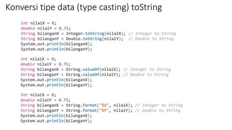 Materi 01 Java Variabel And Tipe Datapptx