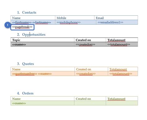 The Insert PageBreak Button In DocumentsCorePack Templates