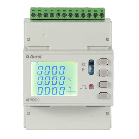 35mm Din Rail Multi Loop Wireless Energy Meter 220 380V ADW200 Series