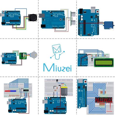 miuzei starter kit pour arduino complet debutant projects breadboard