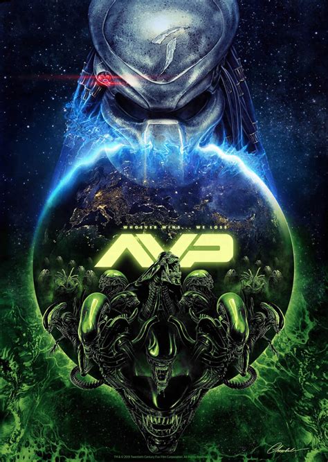 The Geeky Nerfherder Coolart Alien Vs Predator Print By Chris