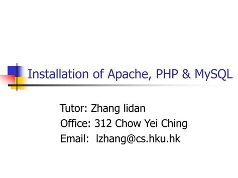 PPT Installation Of Apache PHP MySQL PowerPoint Presentation Free