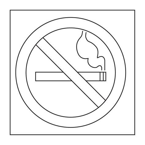 No Smoking Sign White