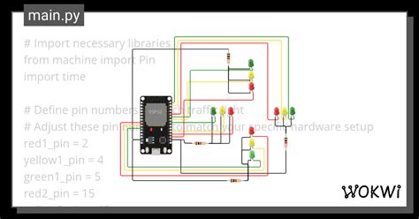 Practical Test Traffic Light 4 Junction Wokwi Esp32 Stm32 Arduino