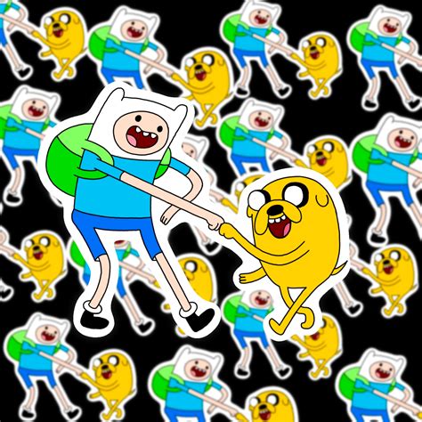 Finn Et Jake Adventure Time Fist Bump Handmade Vinyl Etsy