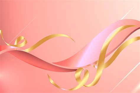 현실적인 럭셔리 리본 배경 무료 벡터