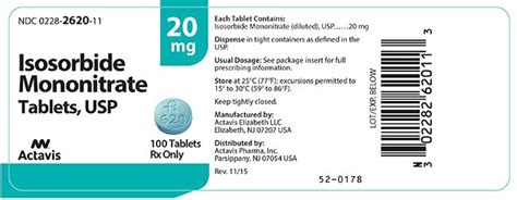 Isosorbide Mononitrate Fda Prescribing Information Side Effects And Uses