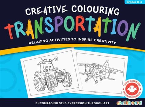 Canadian Creative Colouring Transportation K 4 Ebook Chalkboard