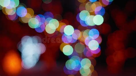 Colorful Festive Shining Bokeh Lights Abstract Background Stock Video